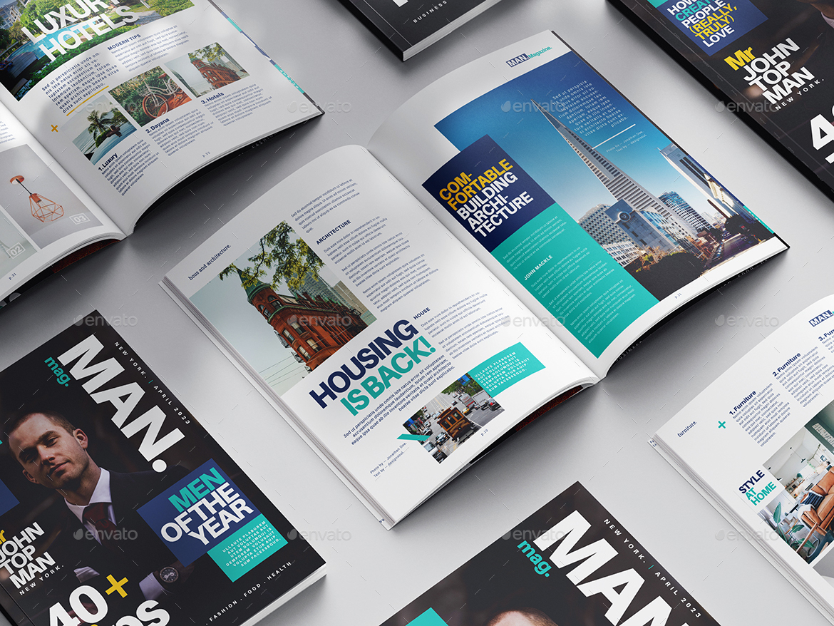 Man Magazine, Print Templates | GraphicRiver