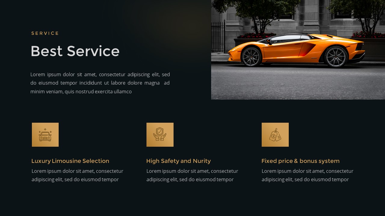 Rollwayz - Car Service PowerPoint Template, Presentation Templates