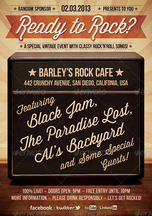 Vintage Amp - Flyer & Poster, Print Templates | GraphicRiver