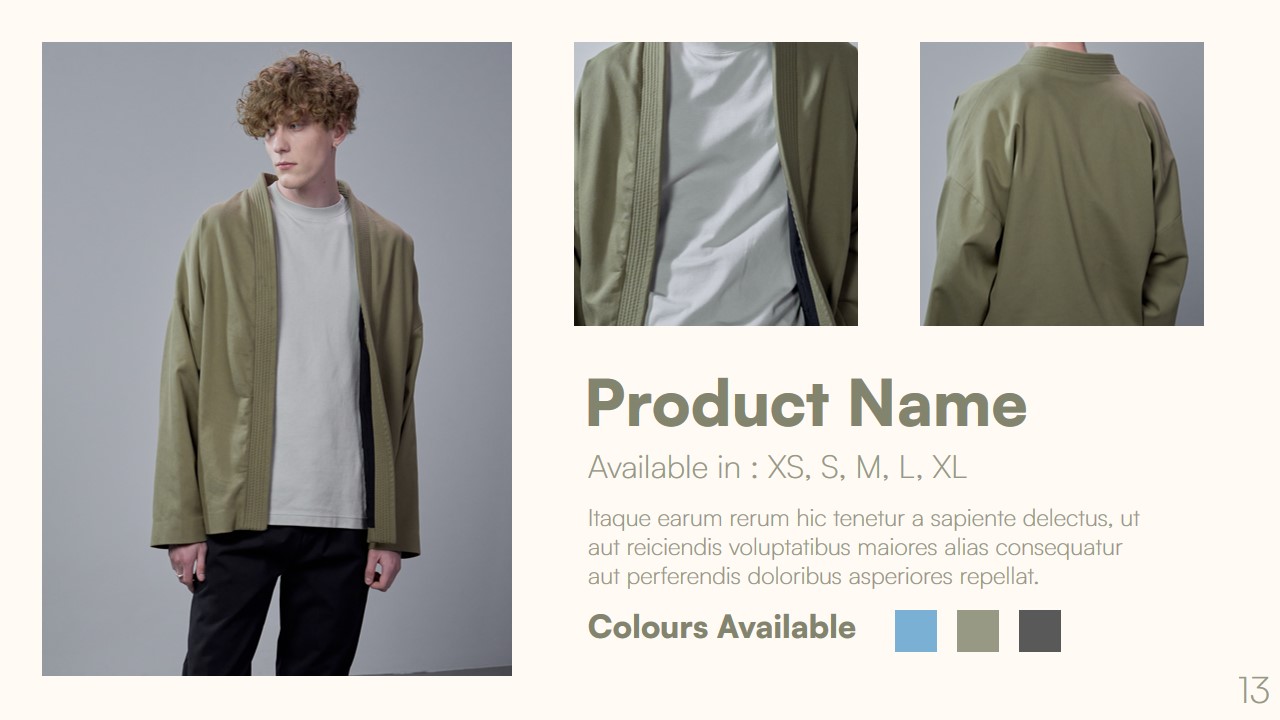 Minimalist Fashion Brand PowerPoint Template, Presentation Templates