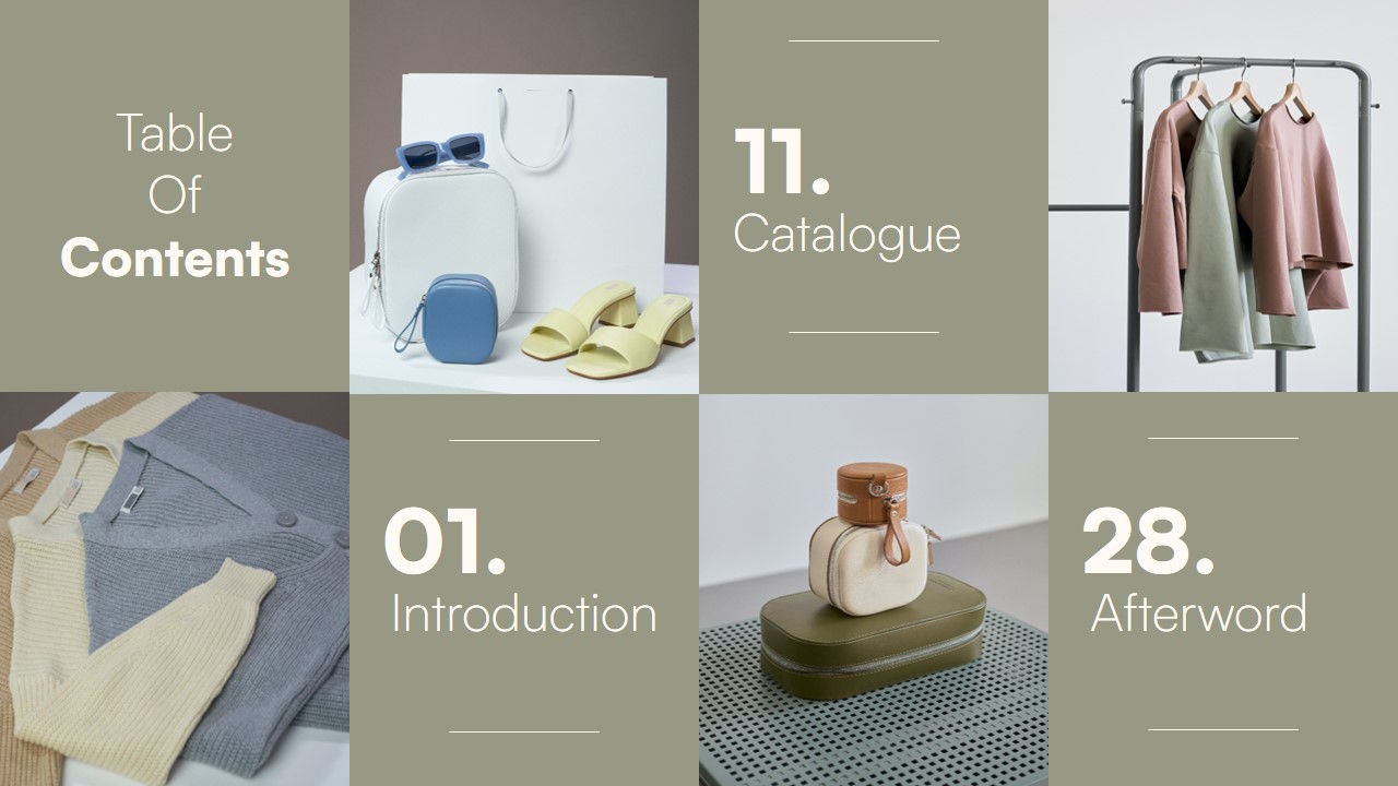 Minimalist Fashion Brand PowerPoint Template, Presentation Templates