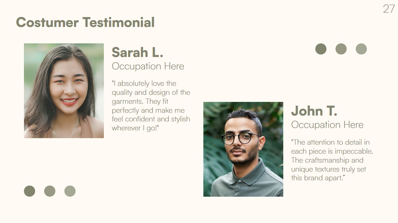 Minimalist Fashion Brand PowerPoint Template, Presentation Templates