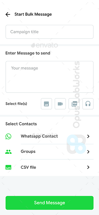 WhatsApp Bulk Messaging App UI | Messaging App UI Kit | WhatsPro, Web ...
