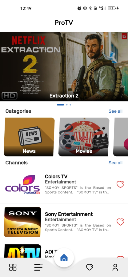 ProTV - Mini OTT, Live TV & Video Streaming IOS & ANDROID app with Laravel backend by AwaitTech