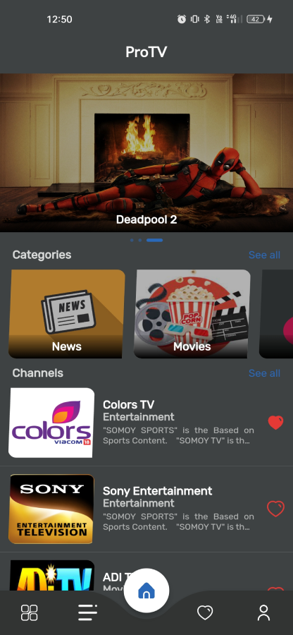 ProTV - Mini OTT, Live TV & Video Streaming IOS & ANDROID app with ...