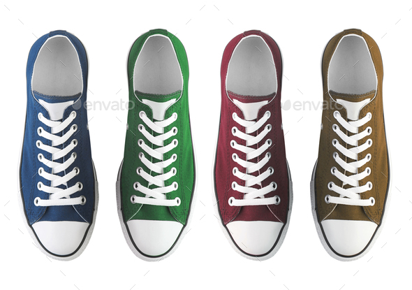 pair of generic sneakers Stock Photo by ozaiachin | PhotoDune