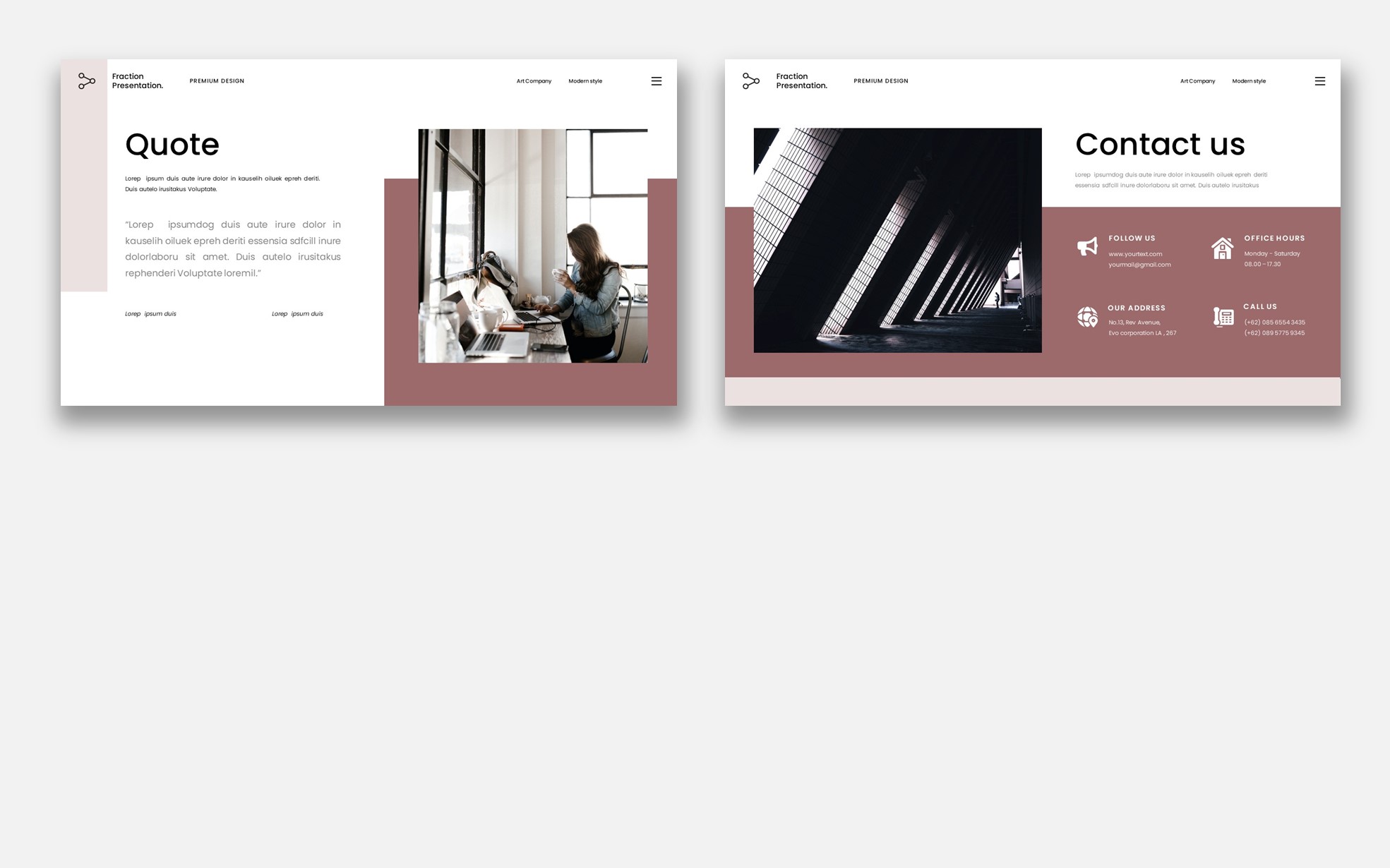 Fraction - Business Google Slide Template, Presentation Templates ...
