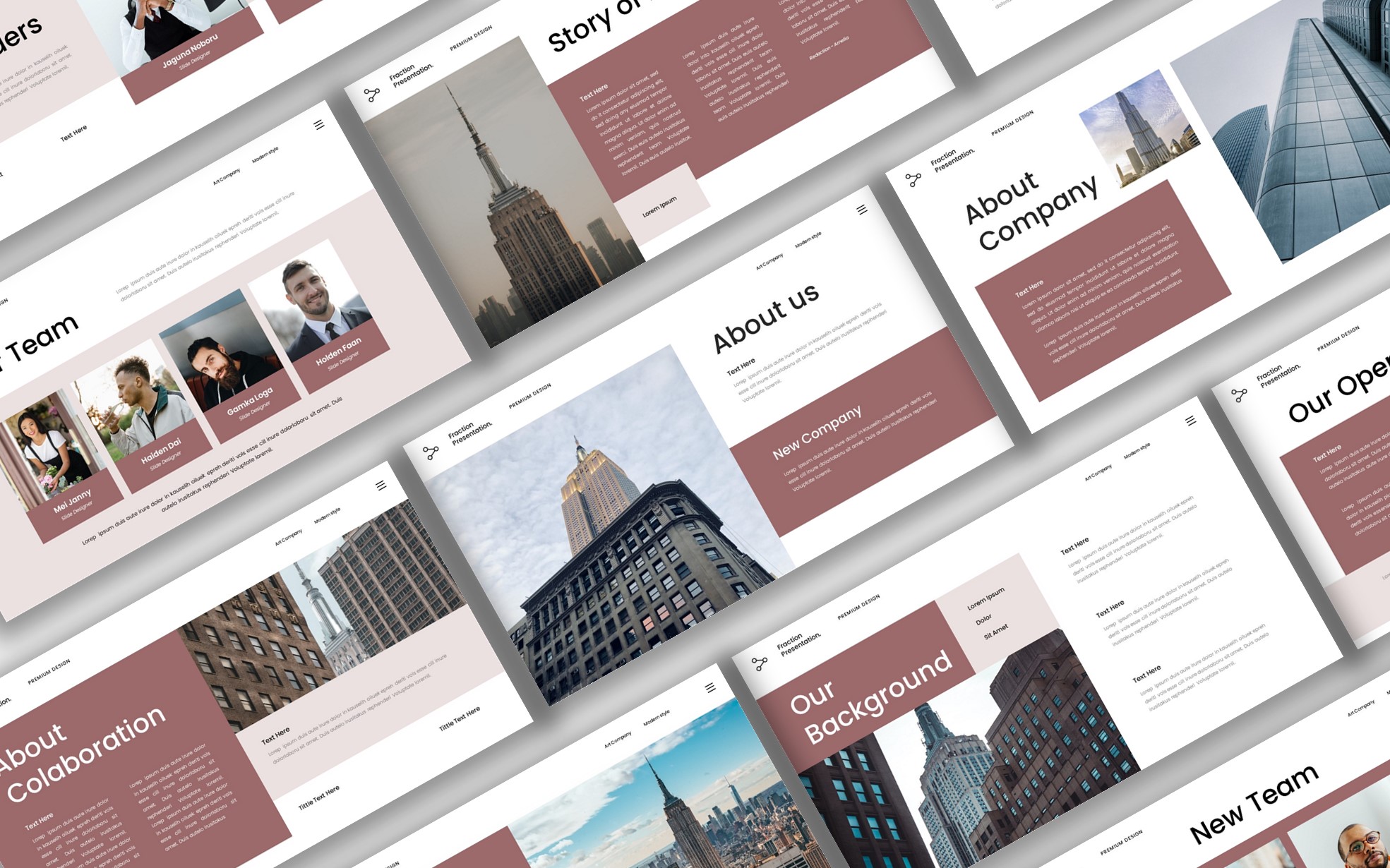 Fraction - Business Google Slide Template, Presentation Templates ...