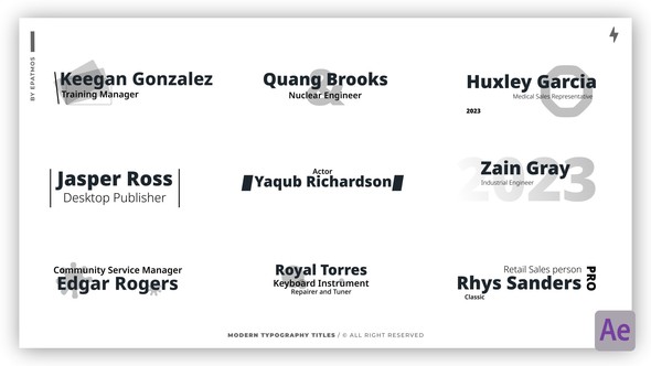 Modern Typography Titles | AE, After Effects Project Files | VideoHive
