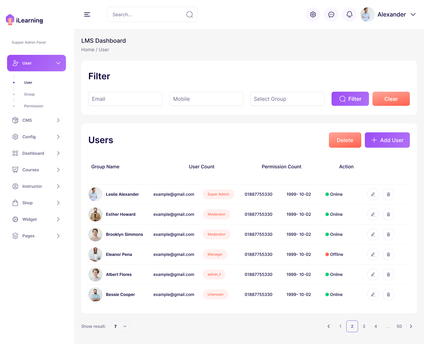 iLearning – Multipurpose Admin Dashboard by devsarray | ThemeForest