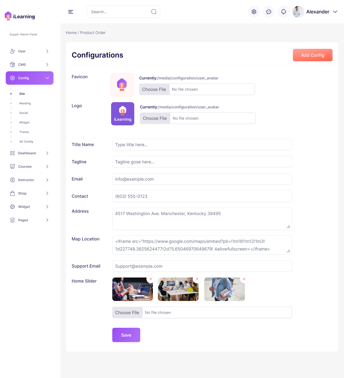 iLearning – Multipurpose Admin Dashboard by devsarray | ThemeForest