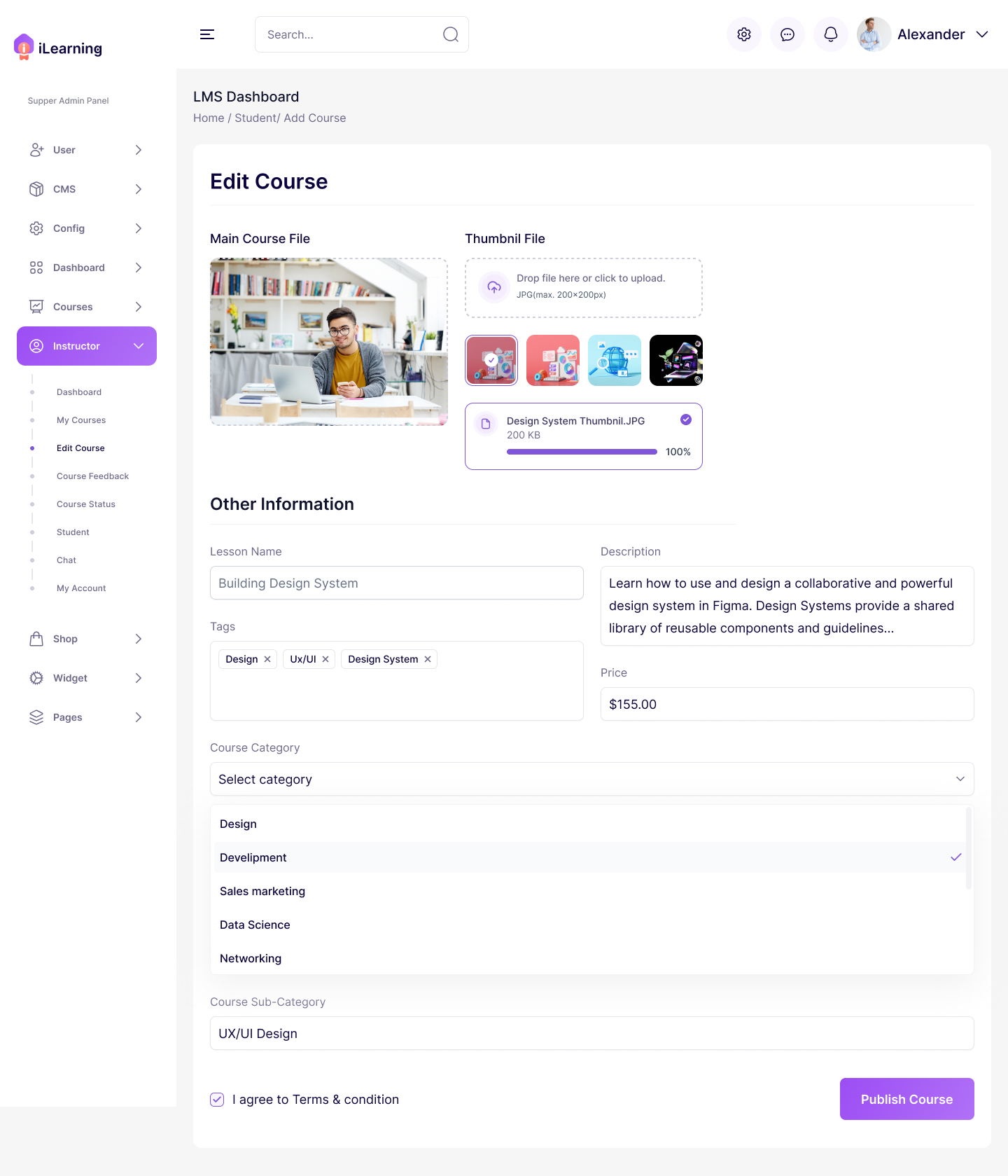 iLearning – Multipurpose Admin Dashboard by devsarray | ThemeForest
