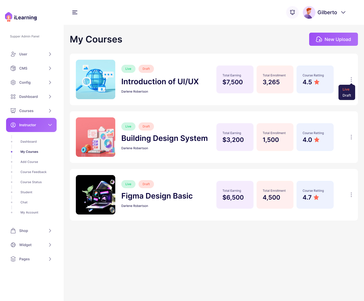 iLearning – Multipurpose Admin Dashboard by devsarray | ThemeForest
