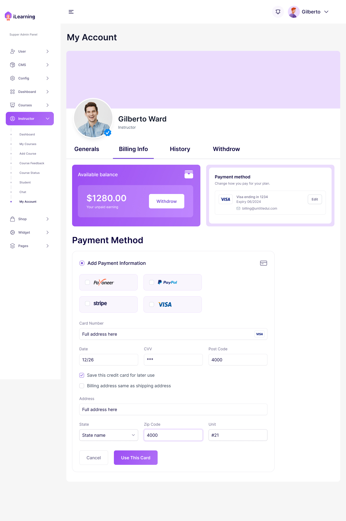 iLearning – Multipurpose Admin Dashboard by devsarray | ThemeForest