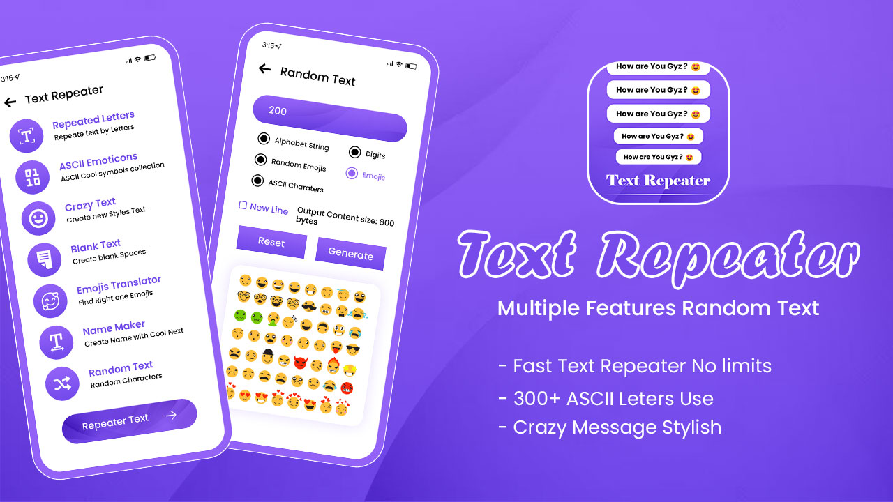 Text Repeater - Repeat Text 10K - Texter - Text Emojis - Stylish Text ...