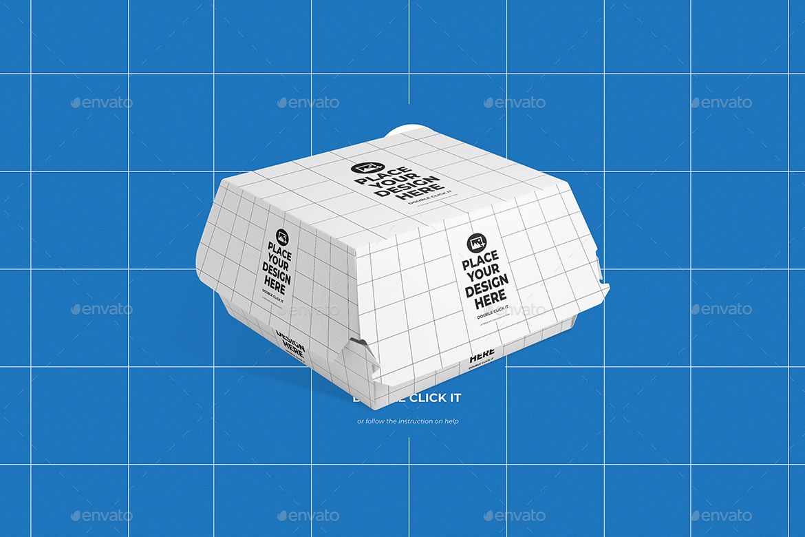 Burger Box Packaging Mockup, Graphics | GraphicRiver