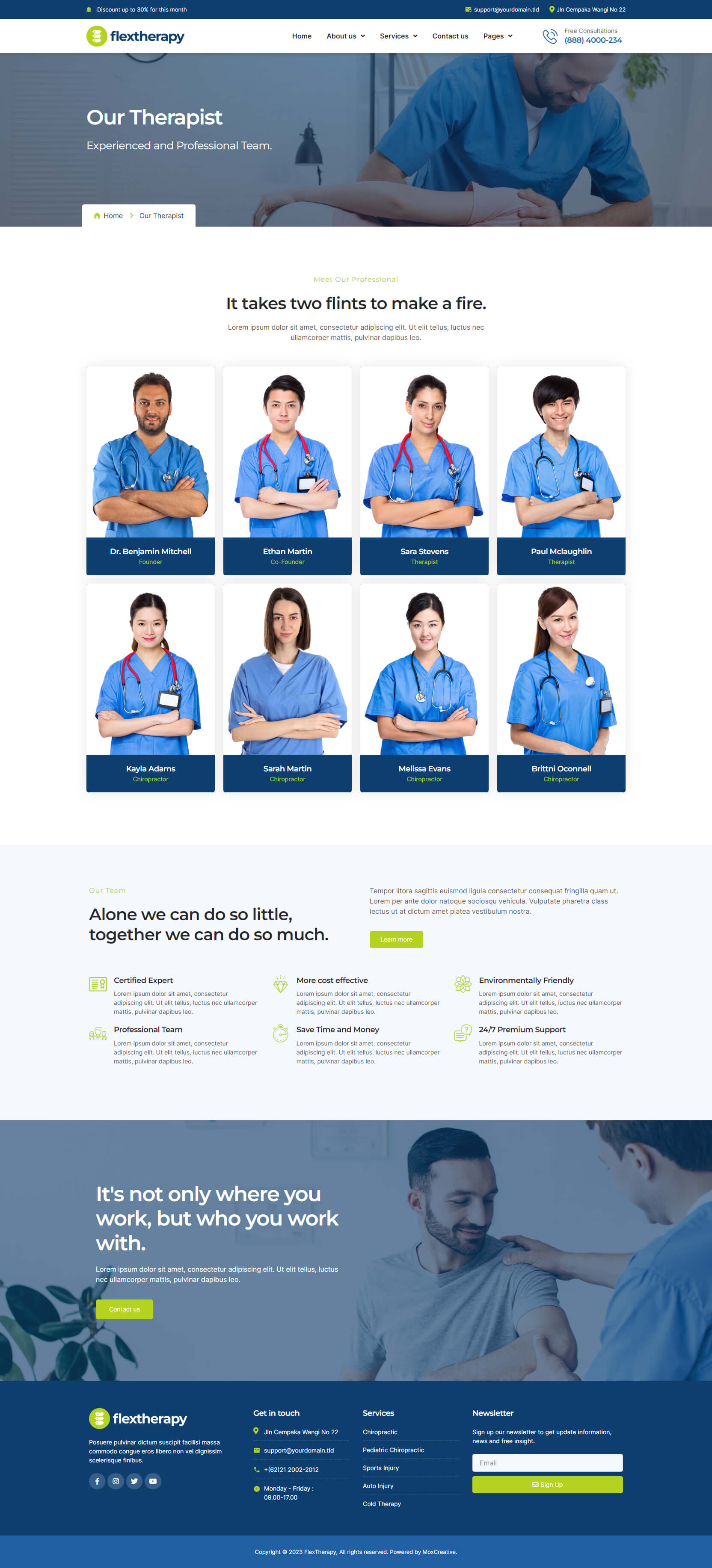 FlexTherapy - Chiropractic & Physiotherapy Elementor Template Kit by ...