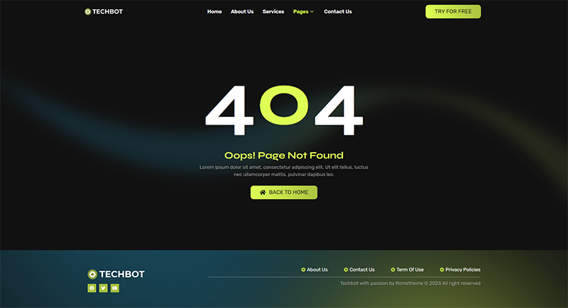 Techbot - Artificial Intelligence & Technology Services Elementor ...