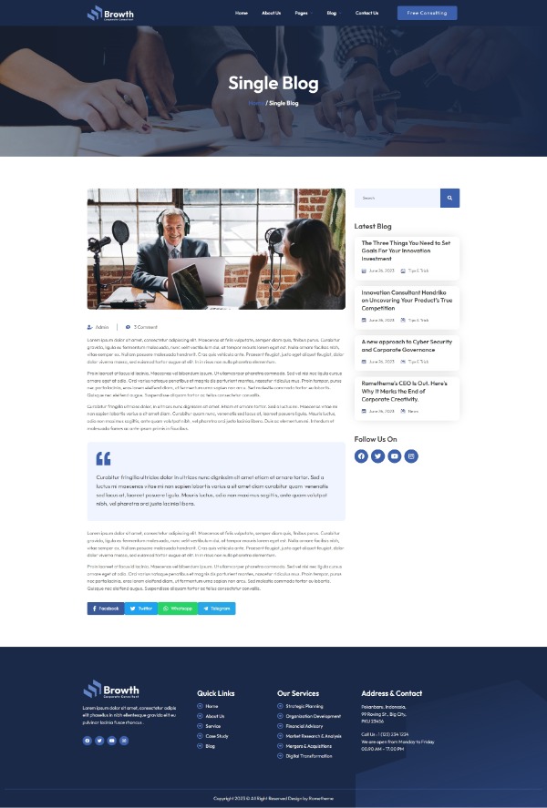 Browth - Corporate Consultant Elementor Template Kit by Rometheme ...