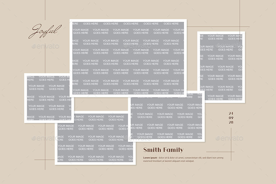 Rustic Photo Collage Card Layout, Graphics | GraphicRiver