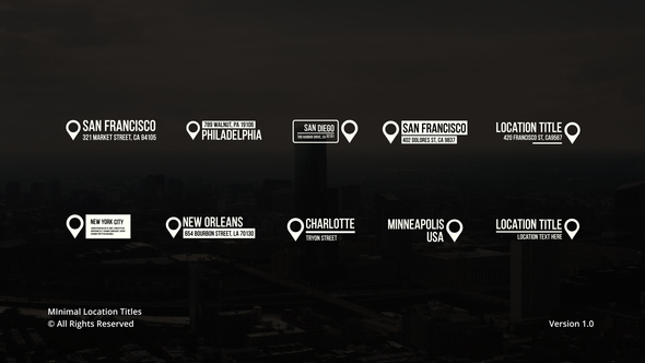 Minimal Location Titles | FCP, Apple Motion Templates | VideoHive