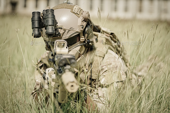 United States Army ranger. Elite fighter of special forces ready for ...