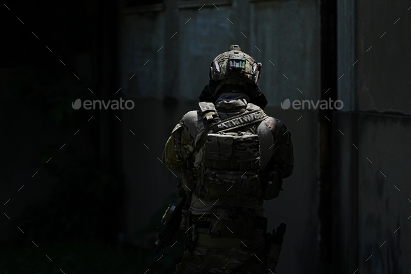 United States Army ranger. Elite fighter of special forces ready for ...