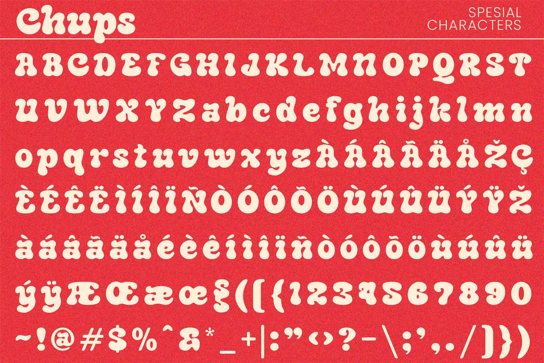 Chups Groovy Retro Font, Fonts | GraphicRiver