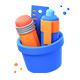 Stationery Material 3D Icon Pack, Graphics | GraphicRiver