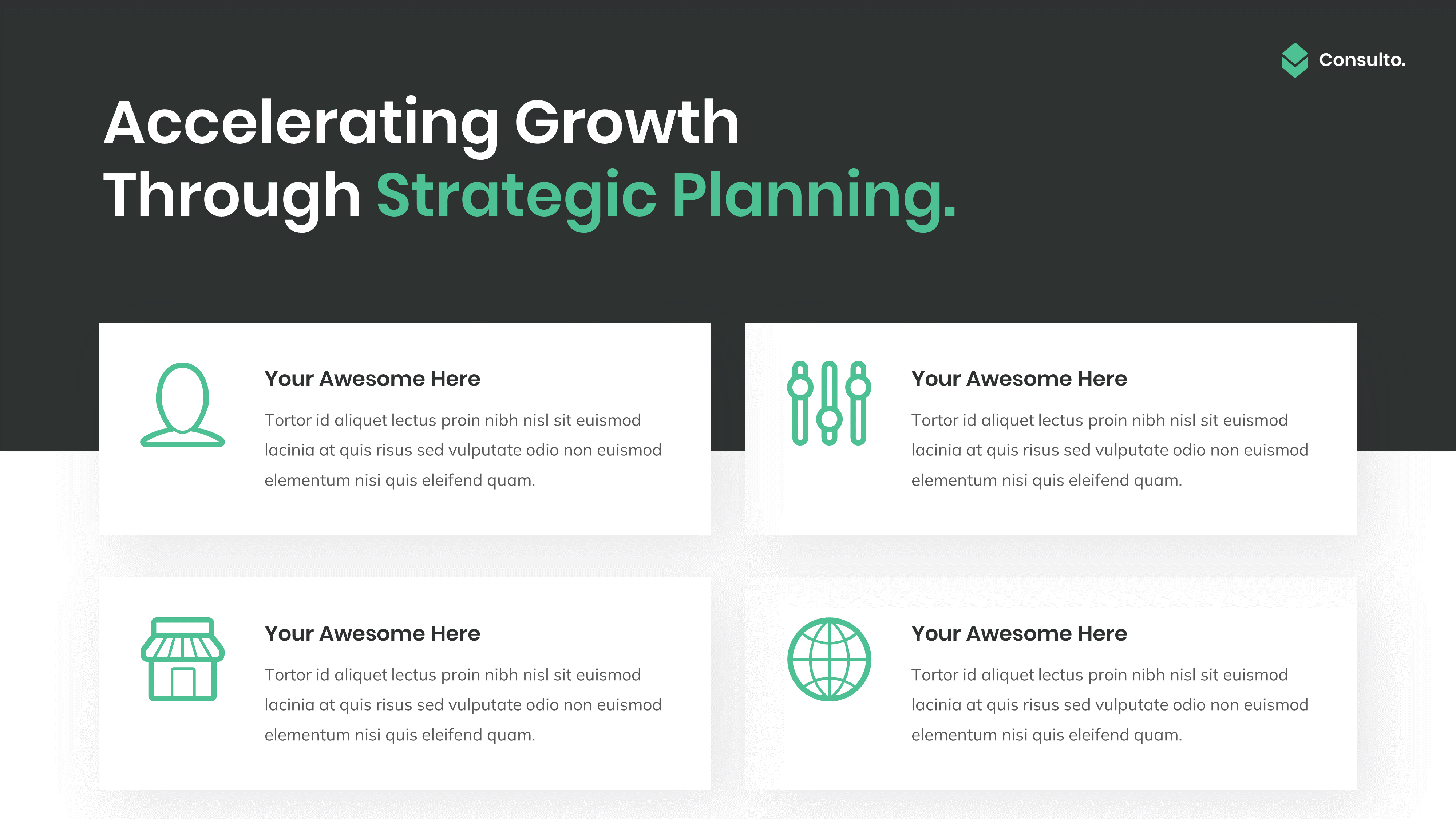 Consulto - Business Consulting PowerPoint Template, Presentation Templates