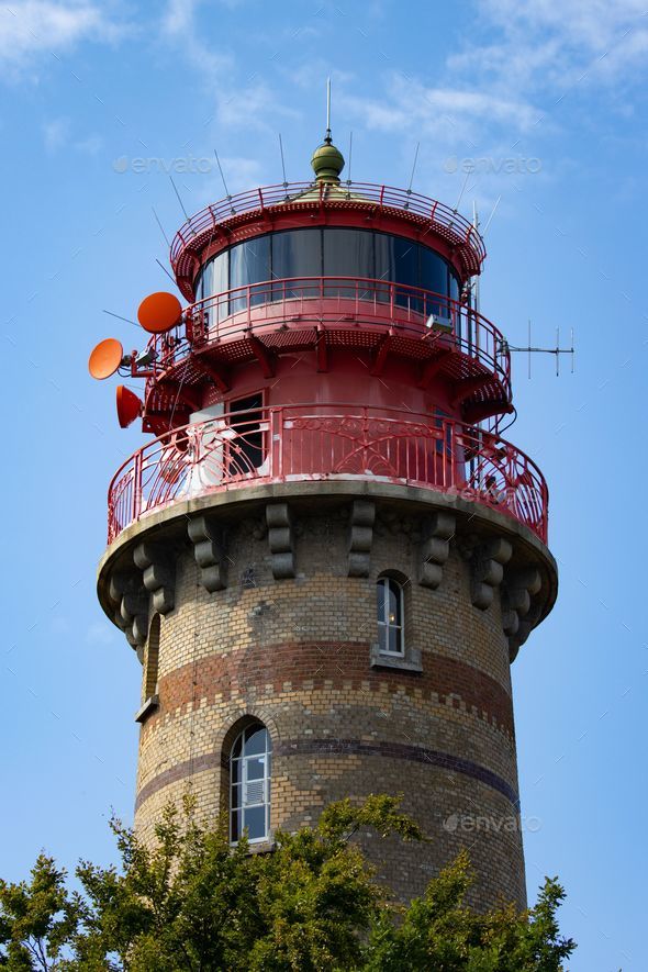 Lighthouse at Cape Arkona on the island of Rugen in Germany Stock Photo ...