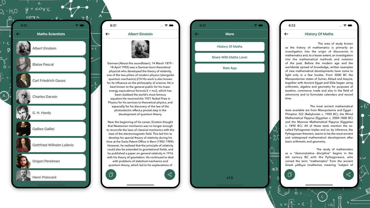 MathFormulas - iOS App - Mathematics Formulas - Maths Scientists ...
