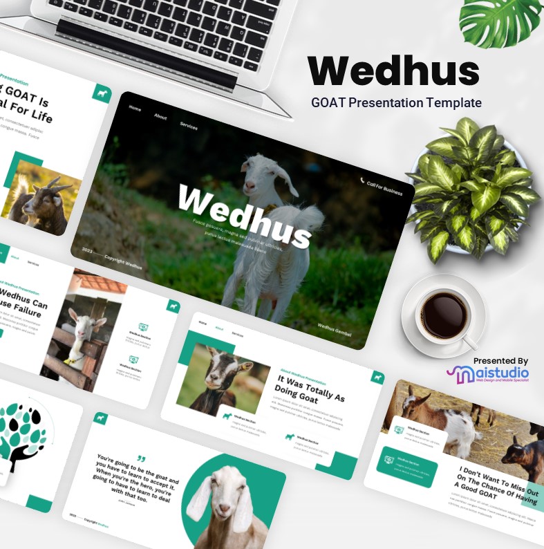 Wedhus - Goat Qurban Animal Powerpoint Template, Presentation Templates