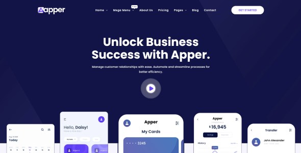 Apper - WordPress Multi-concept App Landing Page Theme by acmee | ThemeForest