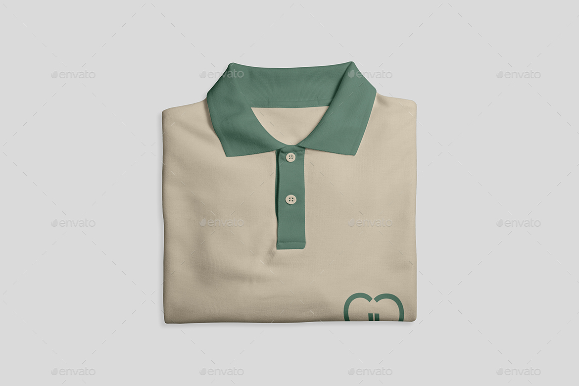 Folded Polo Shirt Mockup, Graphics | GraphicRiver