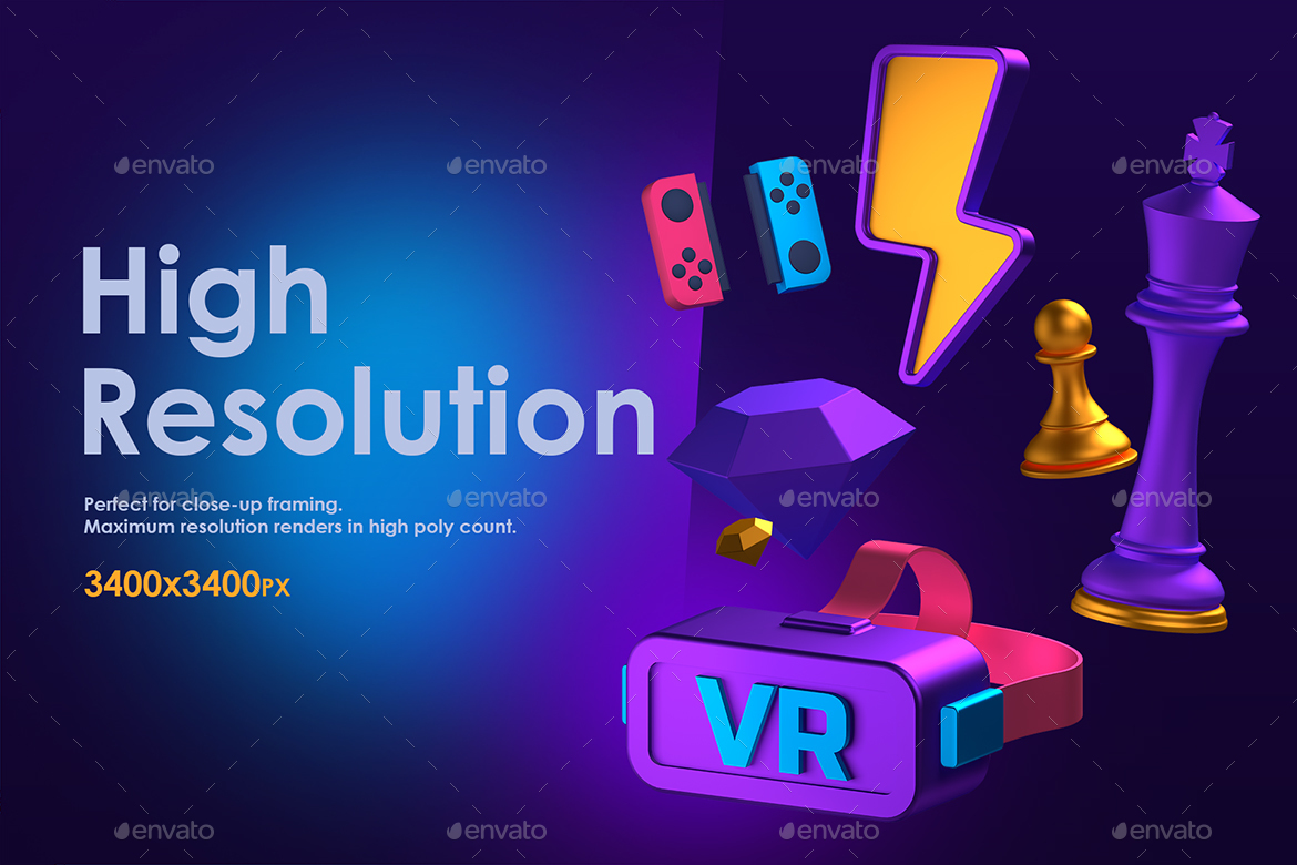 Video Gaming 3D Objects, Graphics | GraphicRiver