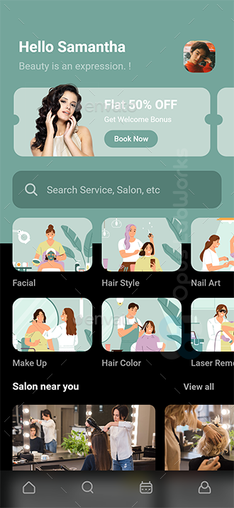 Multi Salon Appointment Booking App UI Kit | Spa Booking App UI ...