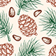 Seamless Pattern with Pine Cone and Nuts., Vectors | GraphicRiver
