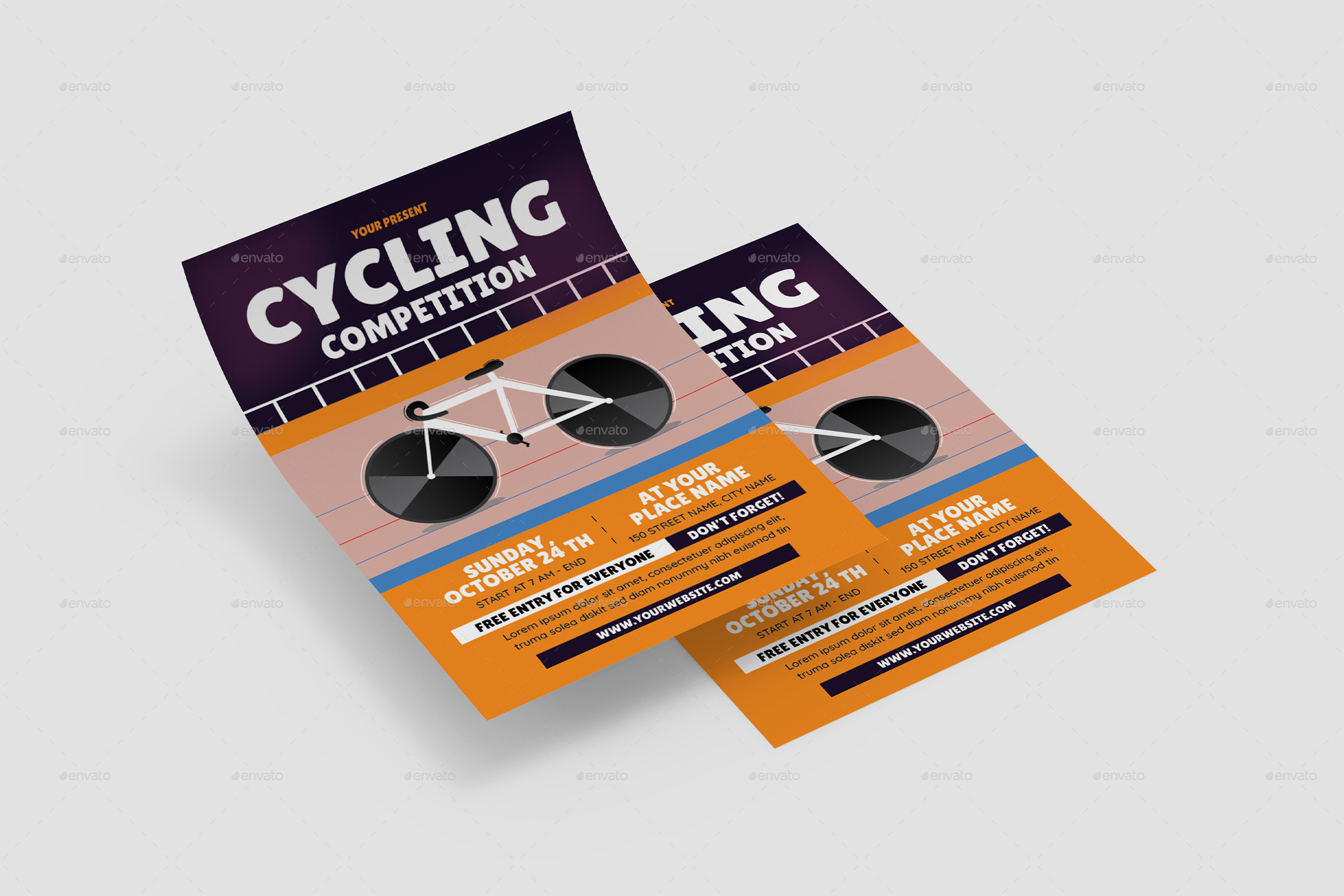 Cycling Competition Flyer, Print Templates | GraphicRiver