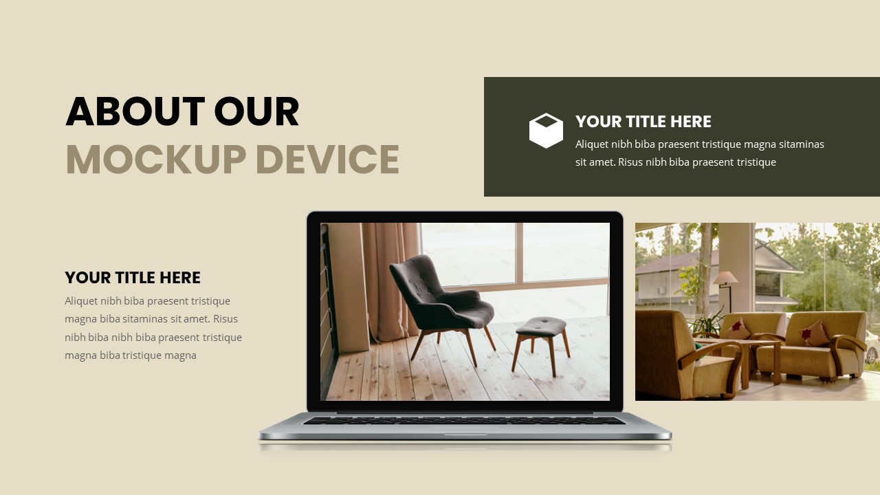 Minimalist Furniture Deck PowerPoint Template, Presentation Templates