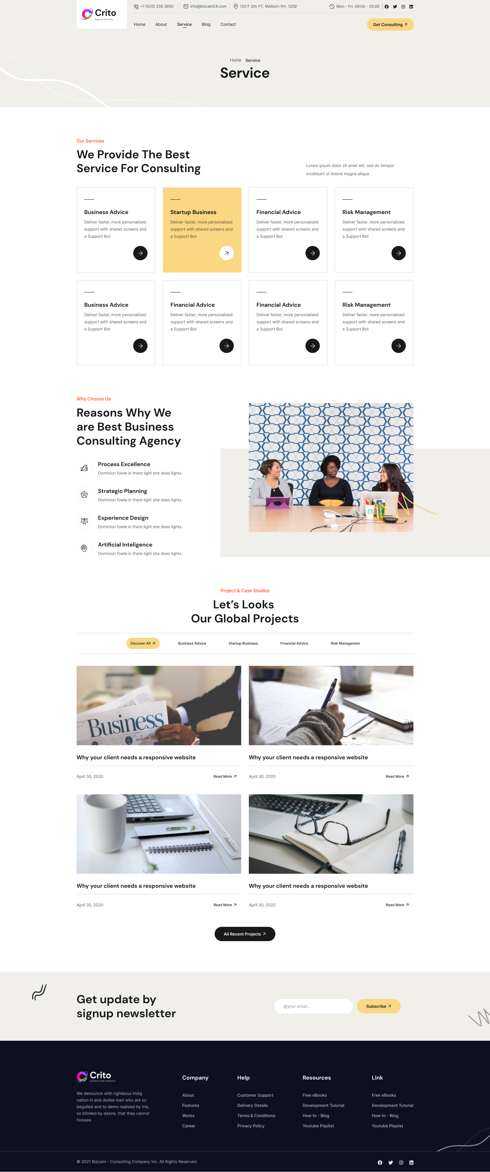 Crito - Consulting & Agency Website XD Template by Design-art | ThemeForest