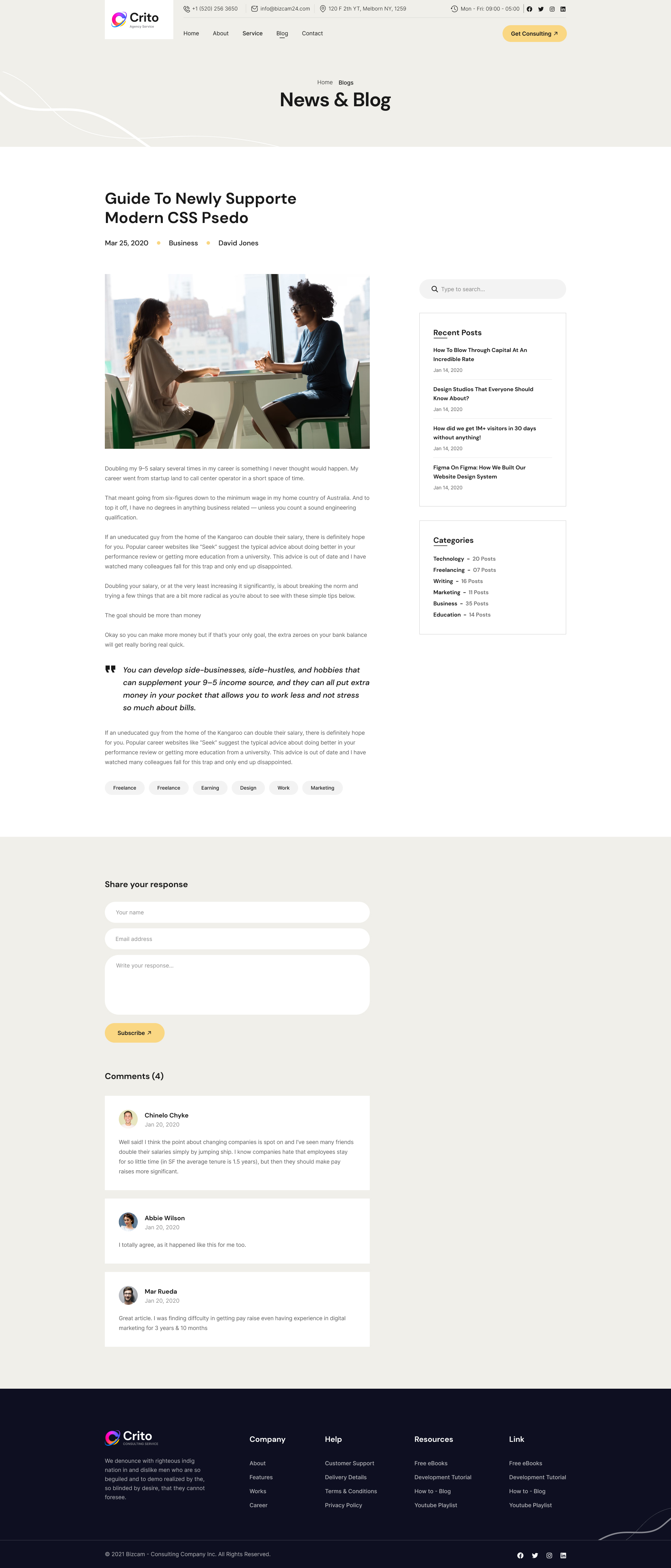 Crito - Consulting & Agency Website XD Template by Design-art | ThemeForest
