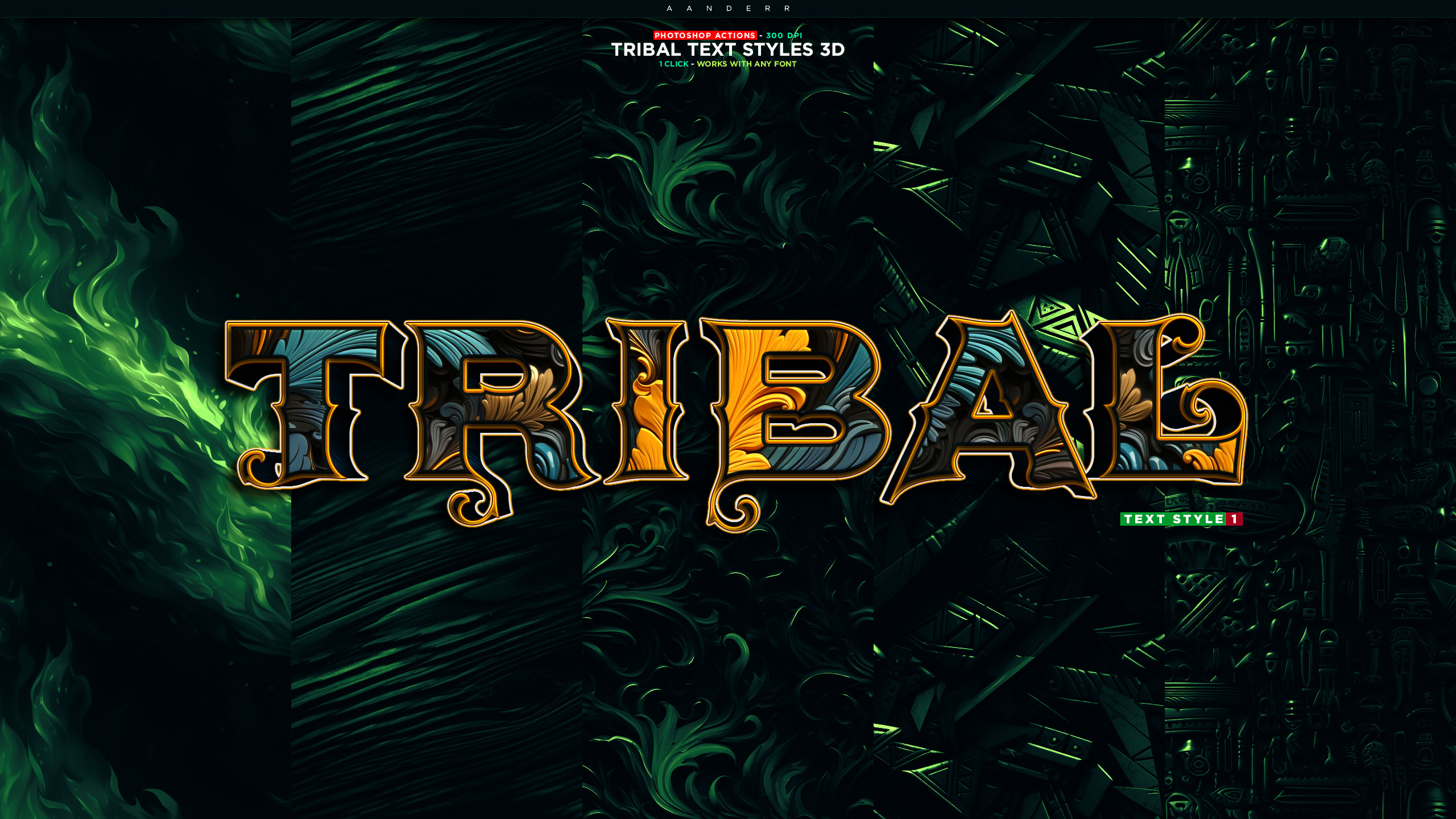 Tribal Text Styles 3D, Add-ons | GraphicRiver