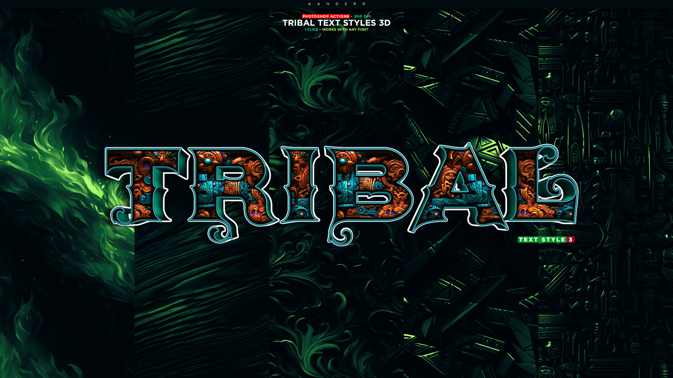 Tribal Text Styles 3D, Add-ons | GraphicRiver