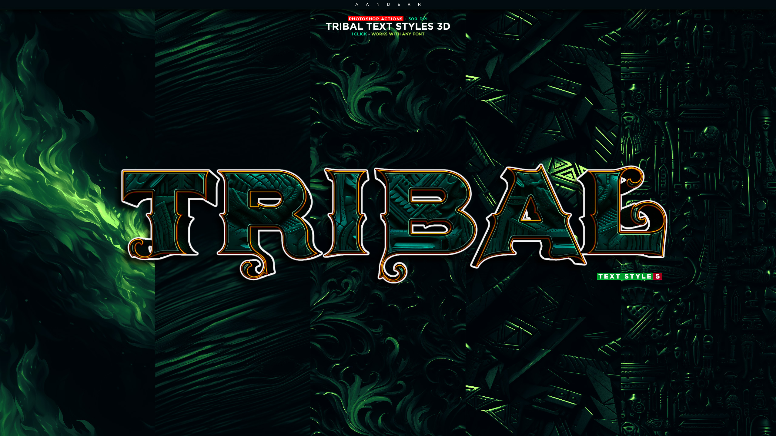 Tribal Text Styles 3D, Add-ons | GraphicRiver