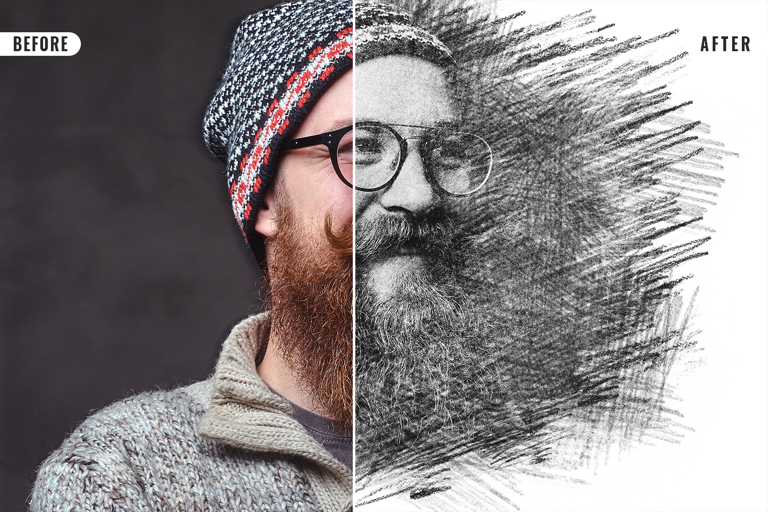 Pencil Sketch Photo Effect, Add-ons | GraphicRiver