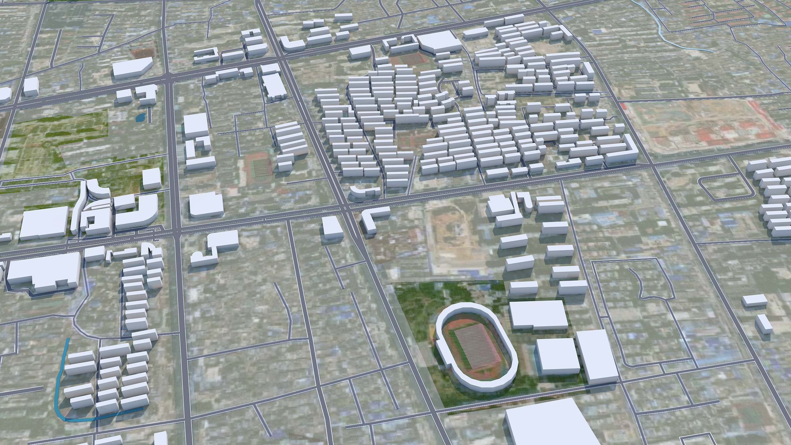 Huainan city Anhui China 3d model 55km by TurboCG | 3DOcean