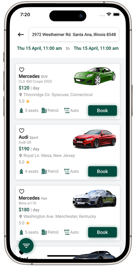 Car Rental App Template in Ionic | CarRental by RenderCodeTechnology