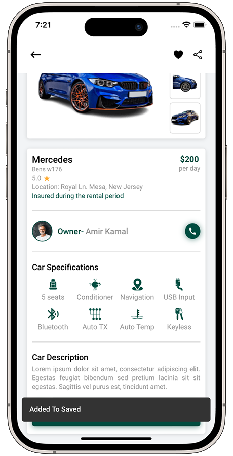 Car Rental App Template in Ionic | CarRental by RenderCodeTechnology