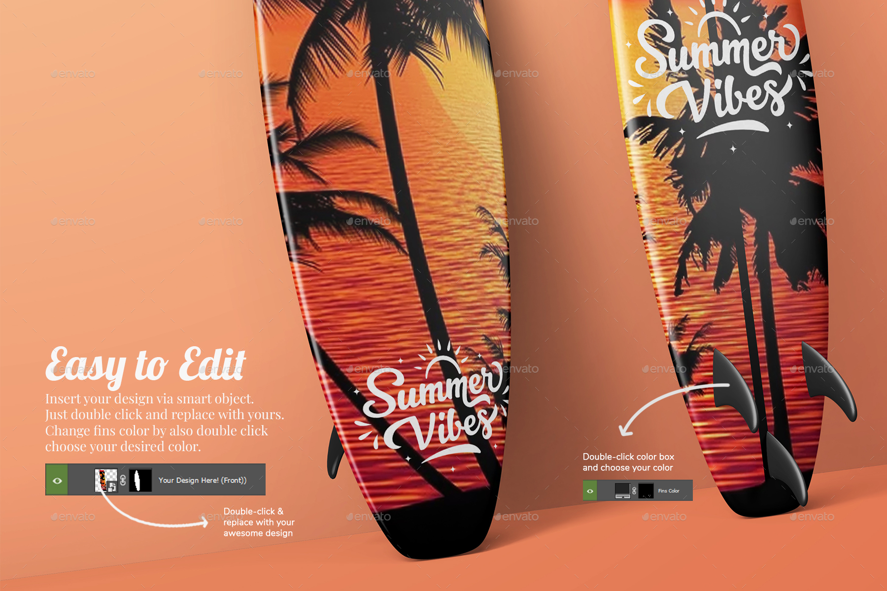 Surfboard PSD Mockup Set, Graphics | GraphicRiver